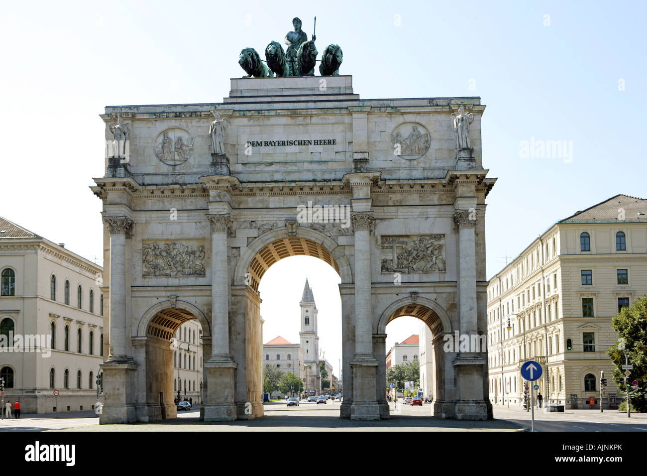 Germany Bavaria Munich Siegestor Victory Gate Stock Photo - Alamy