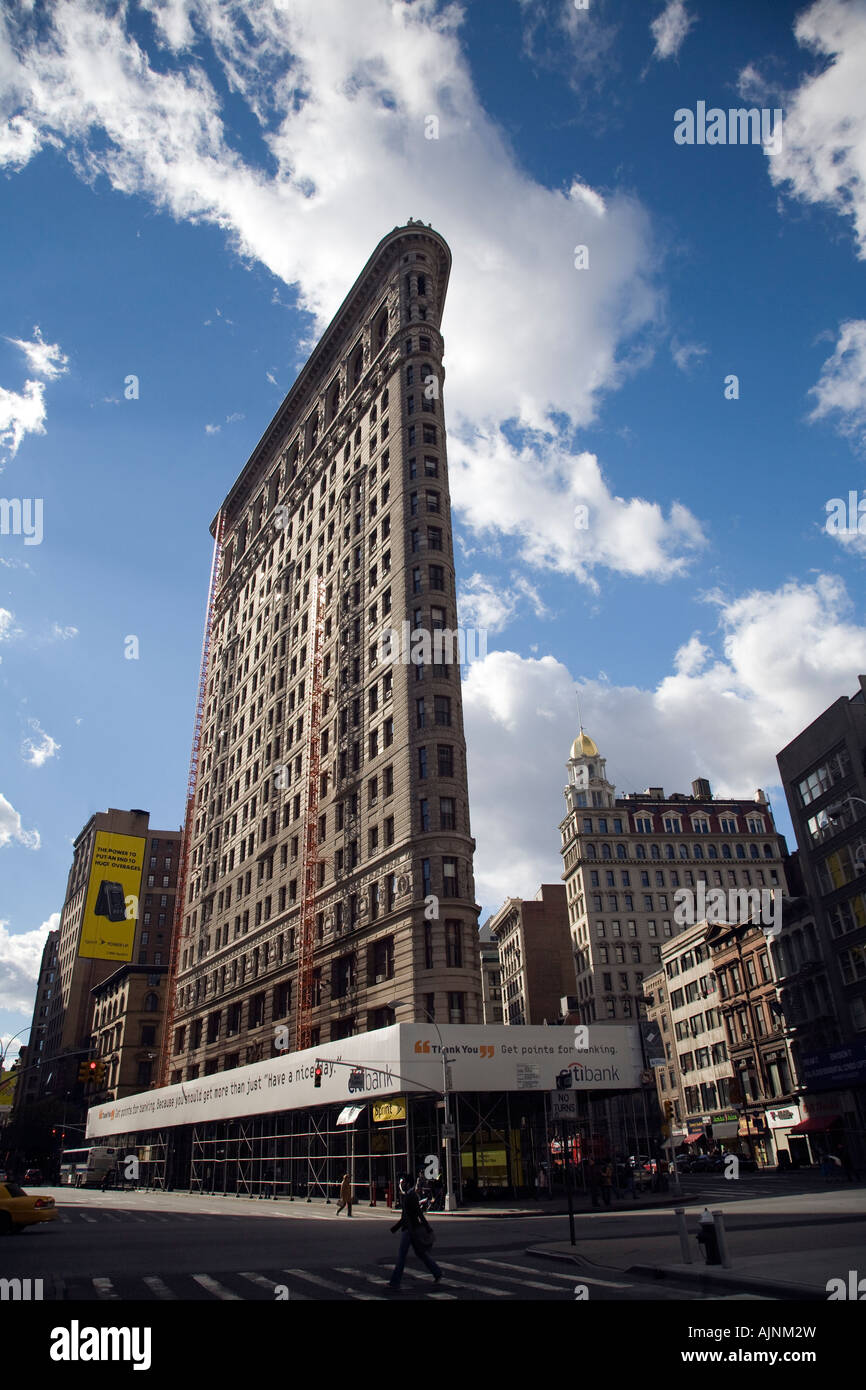 View of the Flatiron building from Broadway, NYC, USA Stock Photo - Alamy