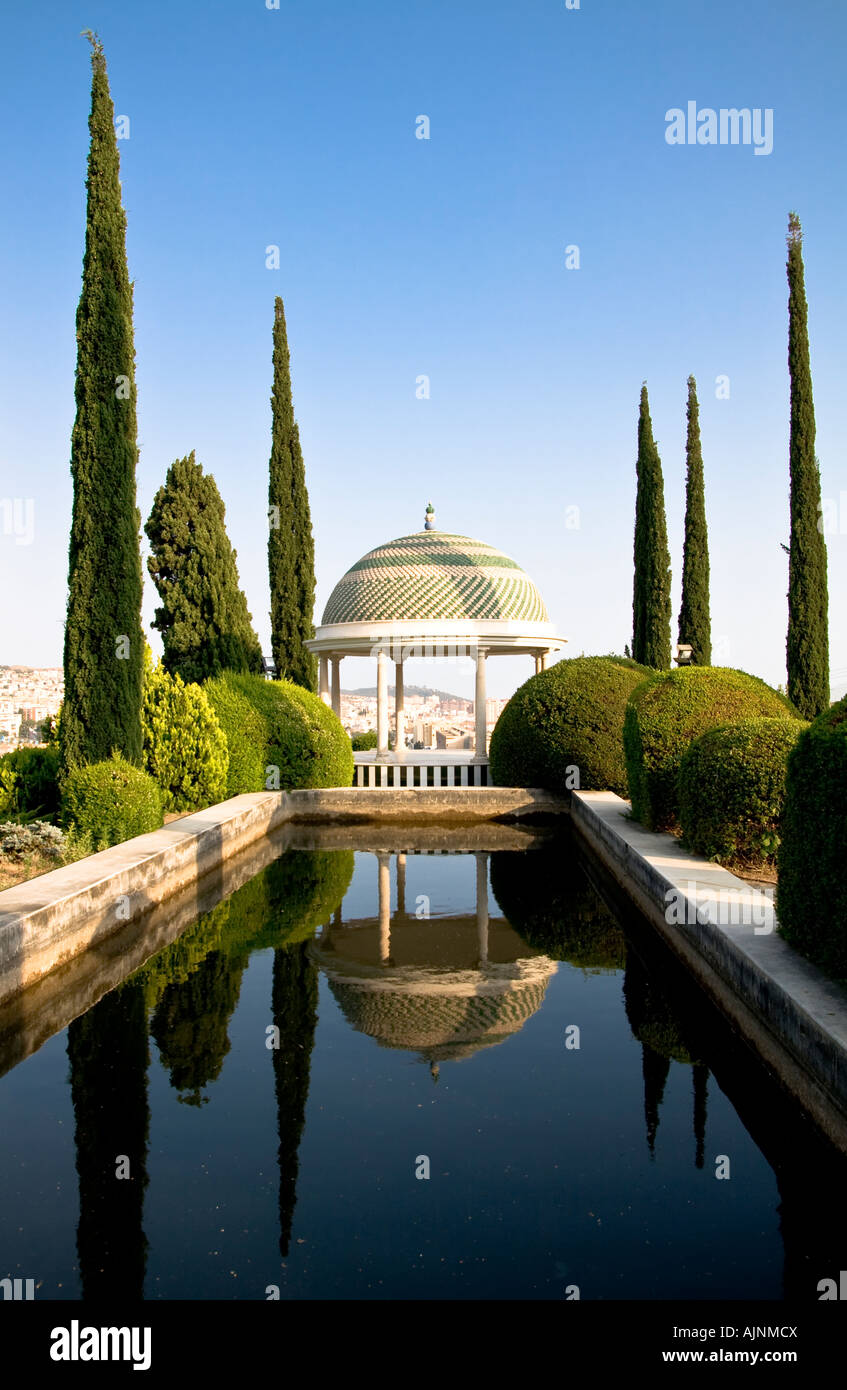 Bandstand with beautiful sign over Malaga city Stock Photo - Alamy