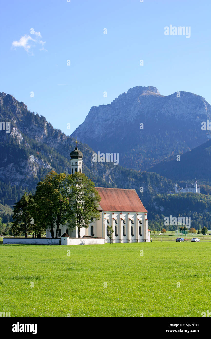 St Coloman pilgrimage church near Schwangau Bavaria Germany Stock Photo ...