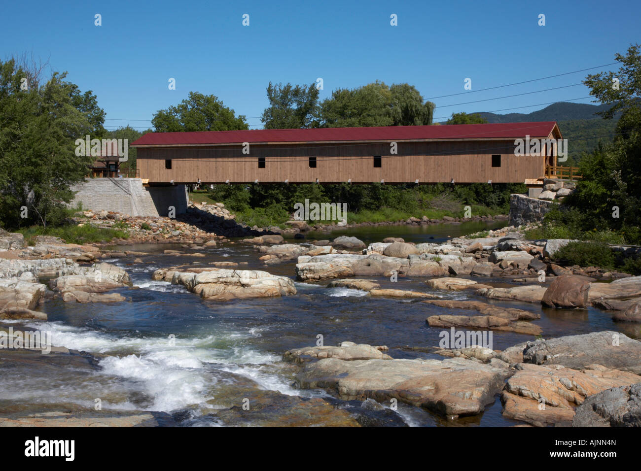 Jay covered bridge in the Adirondack Mountain town of Jay New York ...