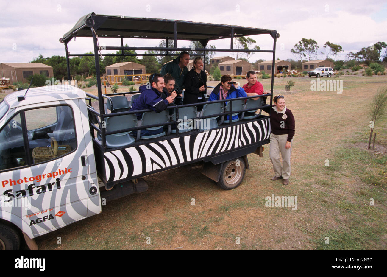 Safari vehicle Werribee Open Range Zoo Melbourne Victoria Australia ...