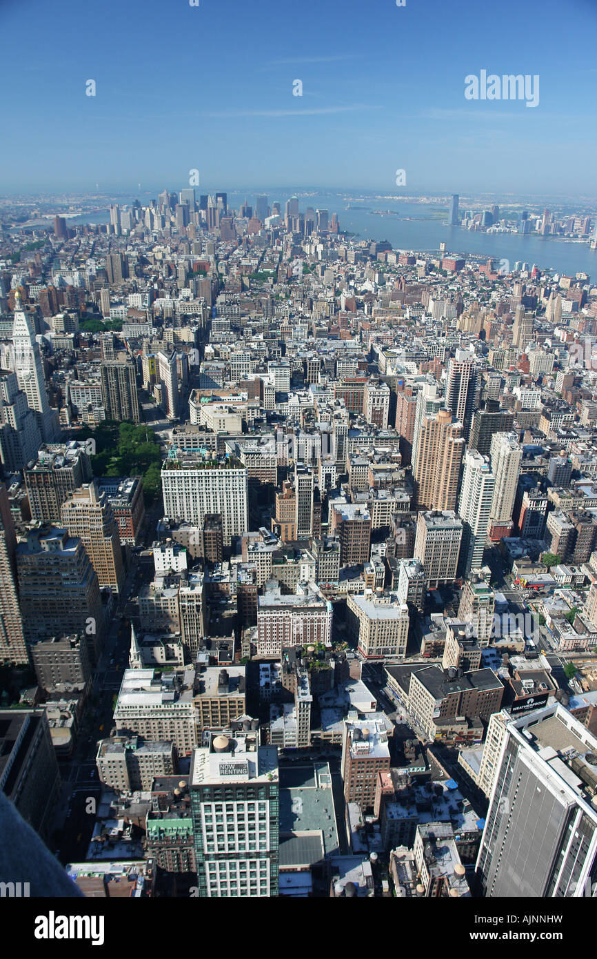 Aerial view of Manhattan from Empire State building Stock Photo - Alamy