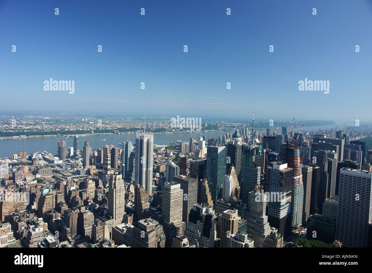 Aerial view of manhattan Stock Photo - Alamy