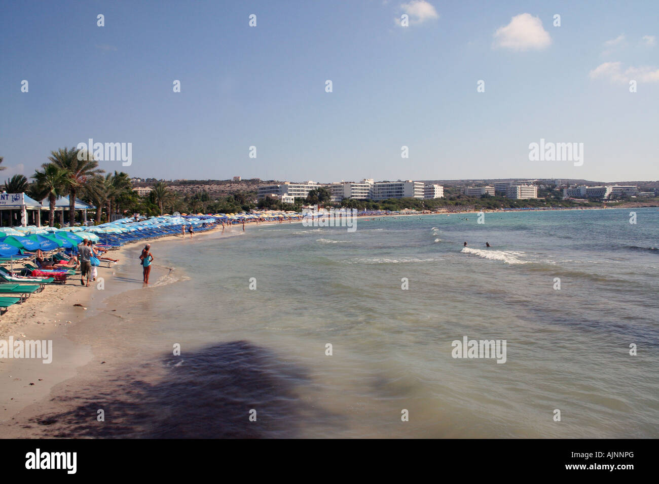 A general view of the resort of Ayia Napa on the island of Cyprus Stock ...