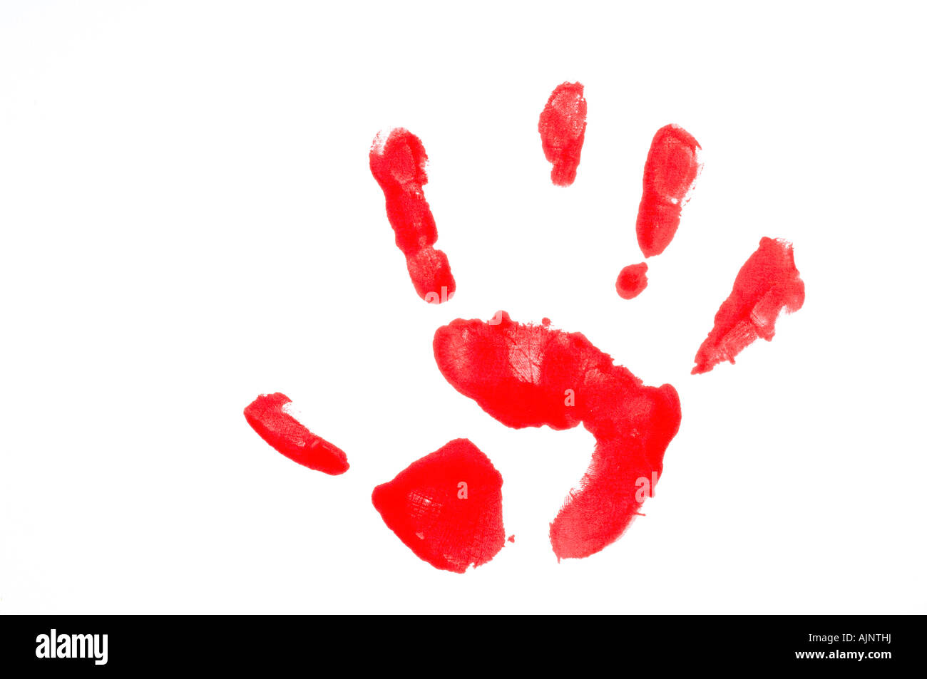 Hand print red right Stock Photo - Alamy