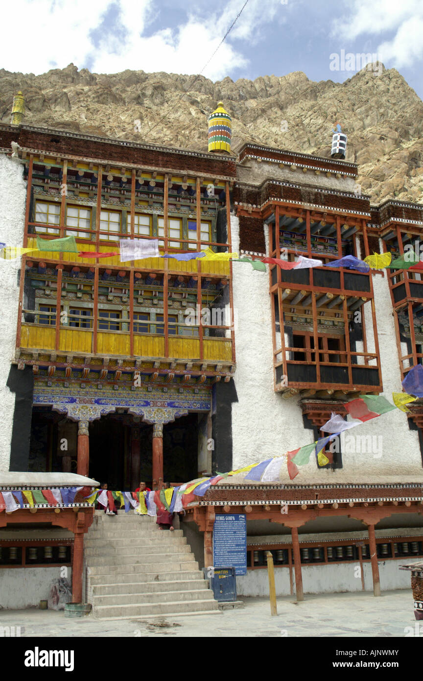 Hemis monastery entrance gate hall yard Ladakh India Stock Photo - Alamy