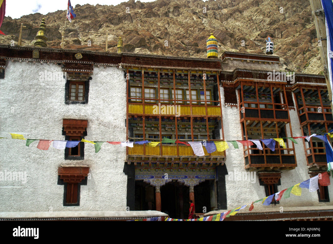 Hemis monastery entrance gate hall yard Ladakh India Stock Photo - Alamy