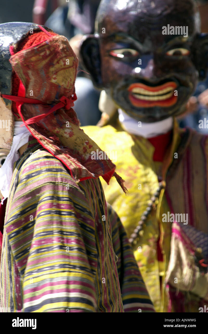Cham dance - traditional tibetan buddhist monks dance in masks and ...
