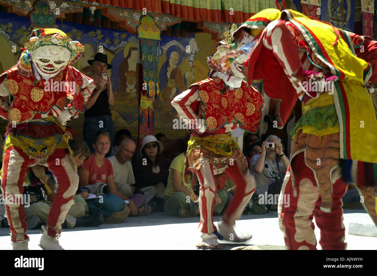 Cham dance - traditional tibetan buddhist monks dance in masks and ...