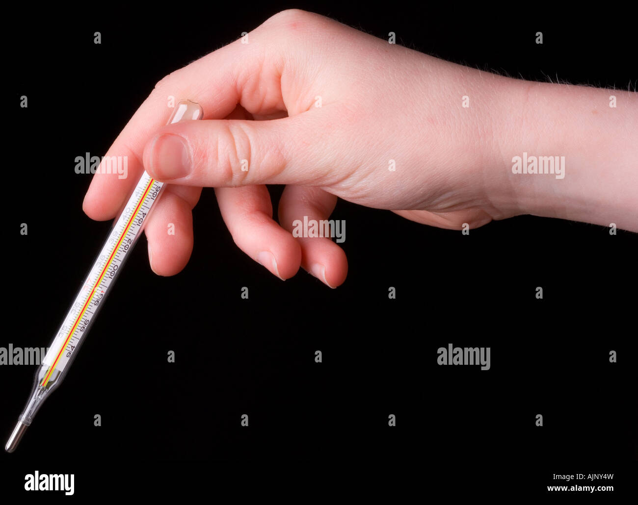hand holding thermometer Stock Photo - Alamy