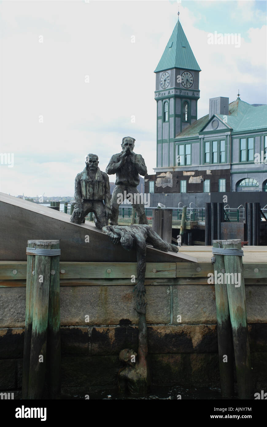 New York sculpture by the water, Battery Park, New York, USA Stock ...