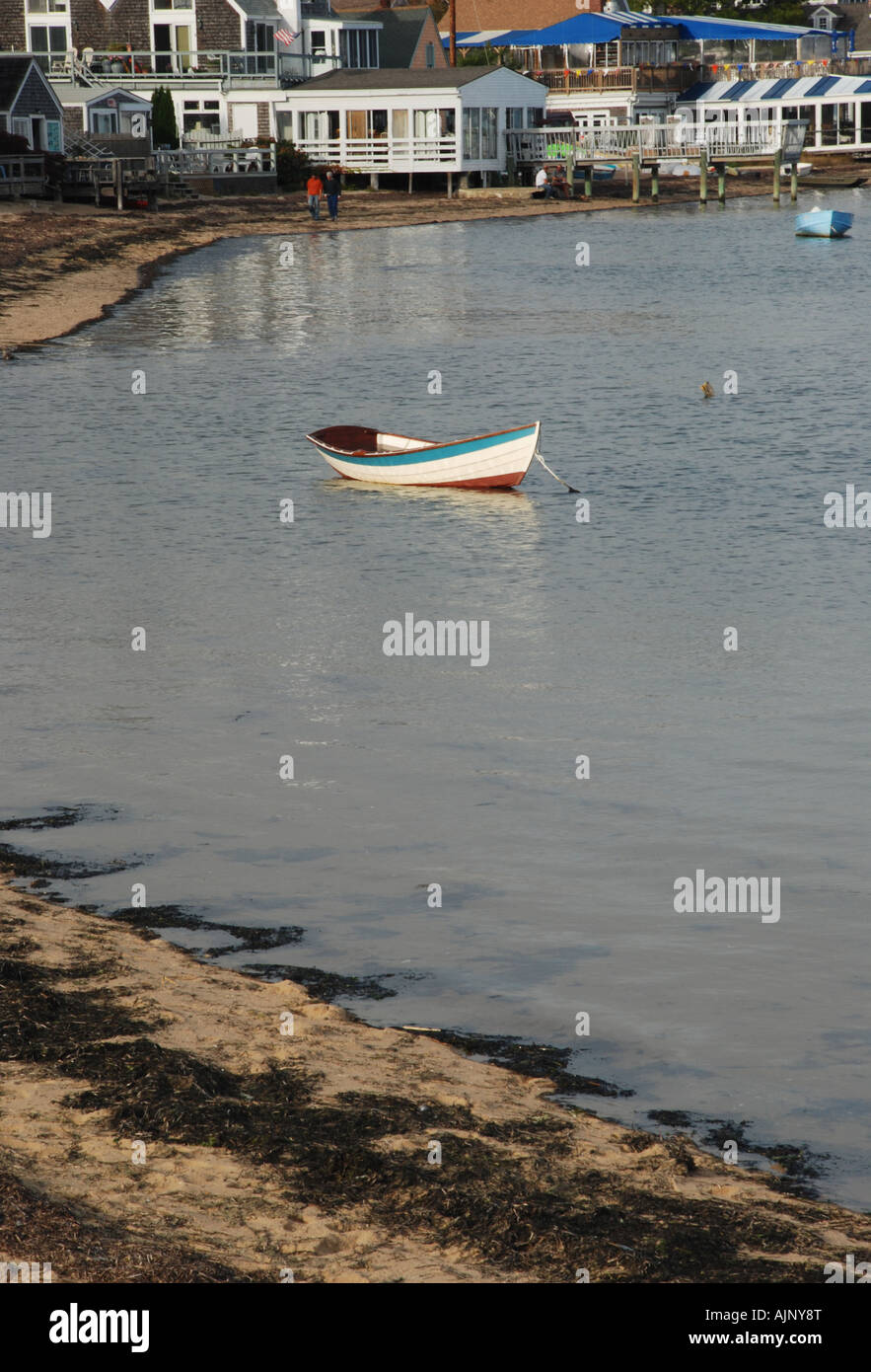 A rowing boat in Provincetown harbor,Cape Cod, USA Stock Photo - Alamy