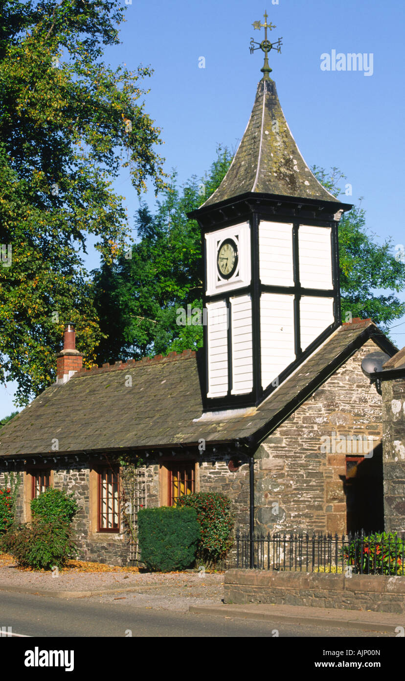 Parton village near Castle Douglas Clock Tower Cottage house with clock ...