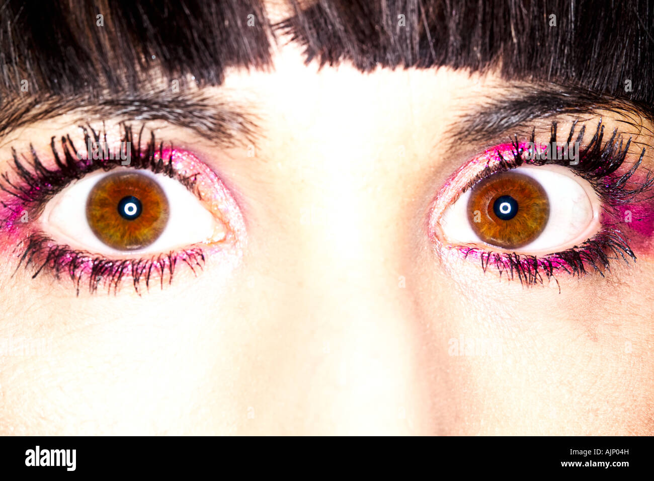 Close up of Women's Eyes wide open Stock Photo - Alamy