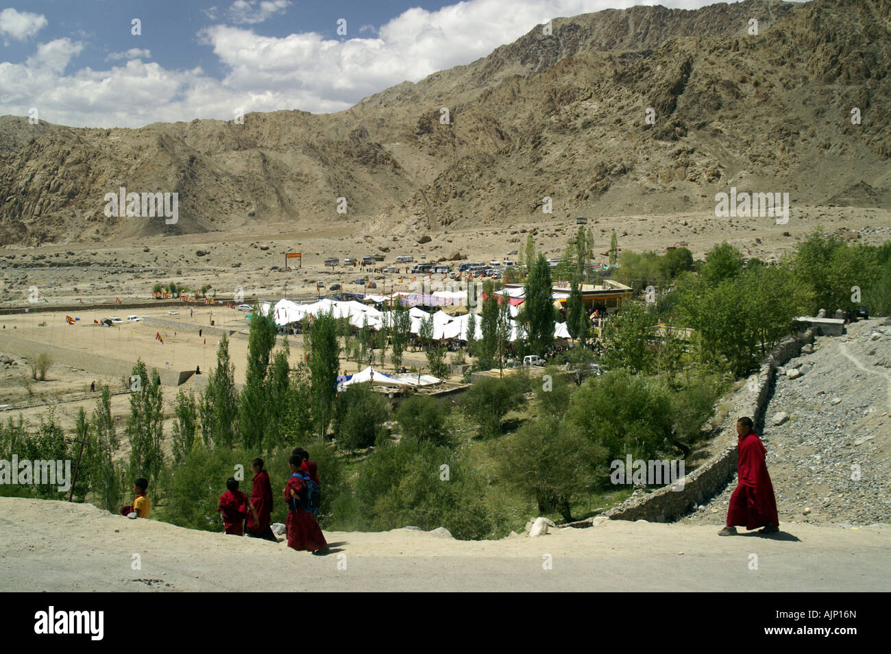 Tibetan buddhist monastery Phyang, Ladakh India Himalayas Stock Photo ...