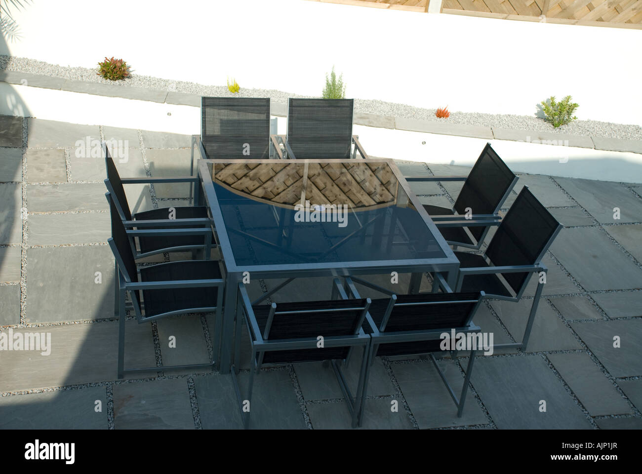 modern patio set Stock Photo - Alamy