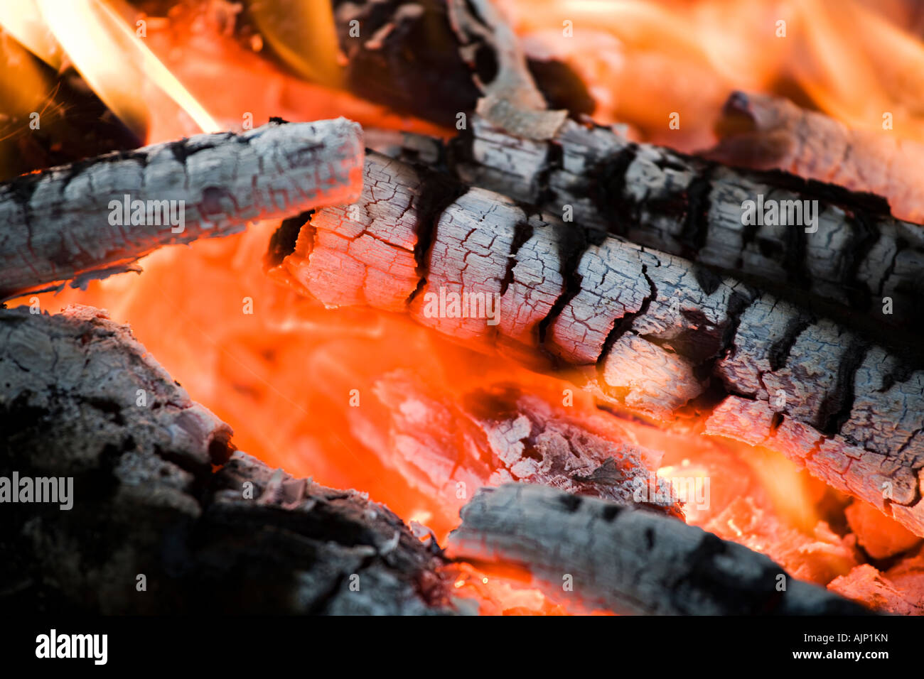 Bonfire close up Stock Photo - Alamy