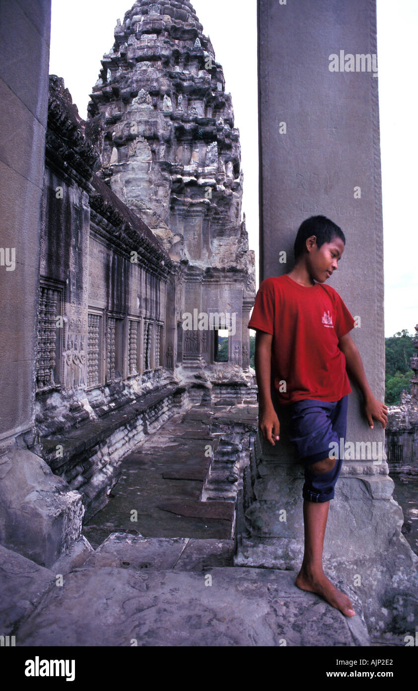 Portrait of a young boy who lost his leg in a landmine incident Now ...