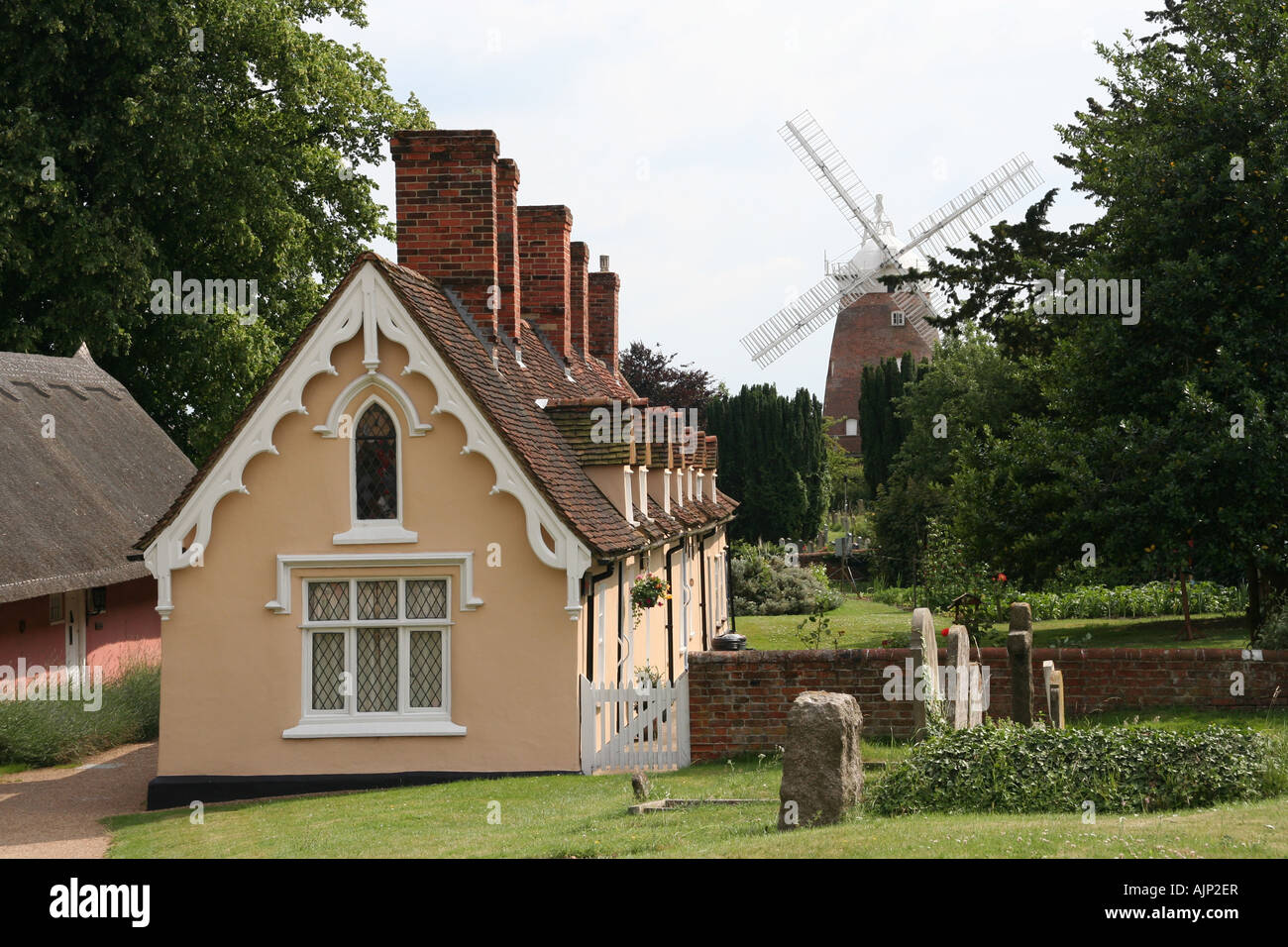 thaxted quaint village windmill alms houses rural essex southern ...