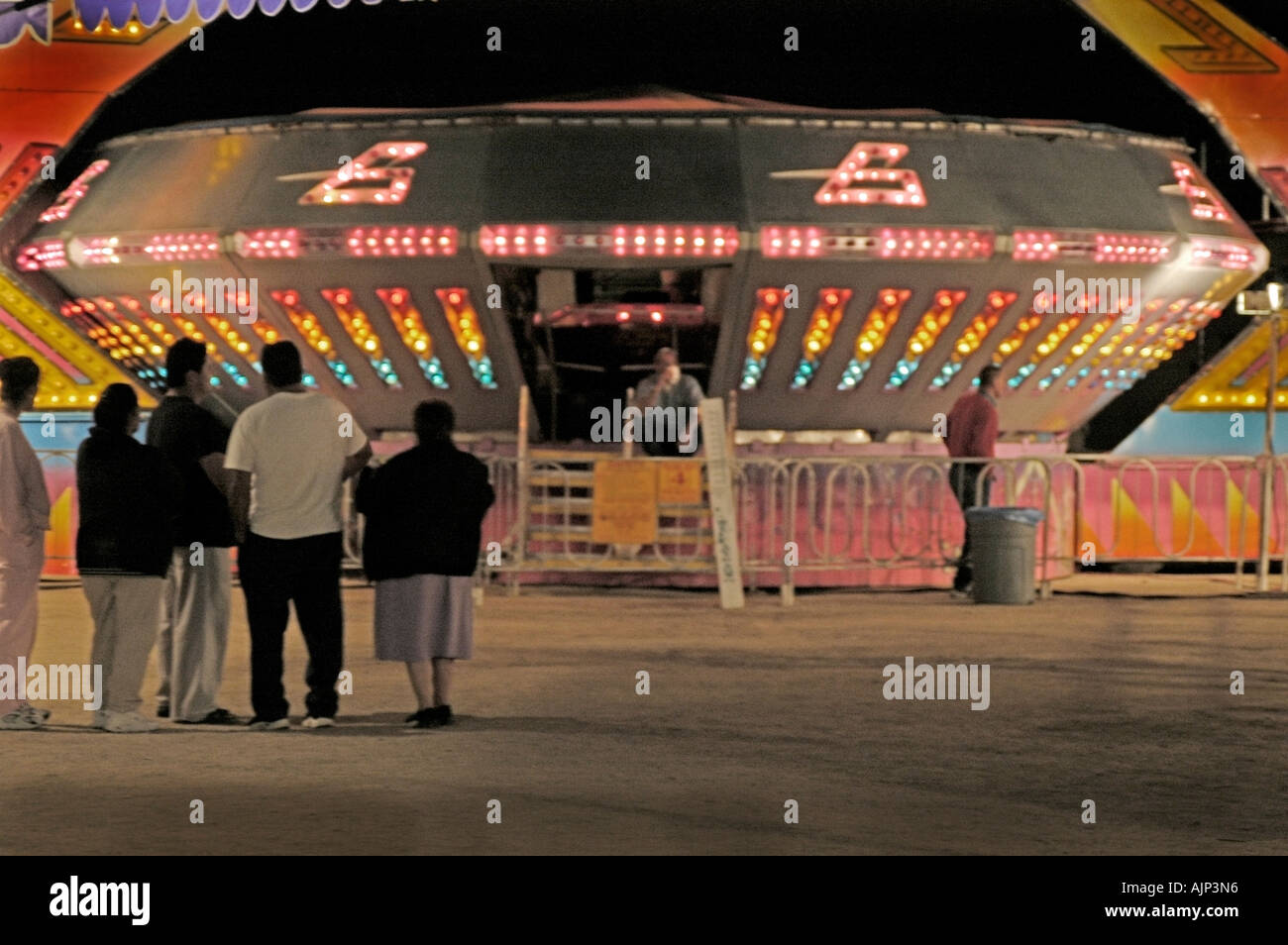 An amusement park ride that resembles a real space ship Stock Photo - Alamy