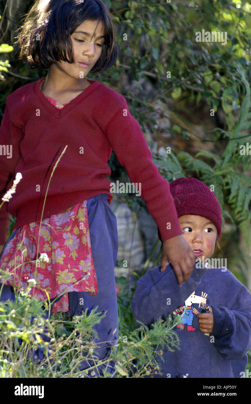 two indian children outdoors Stock Photo - Alamy