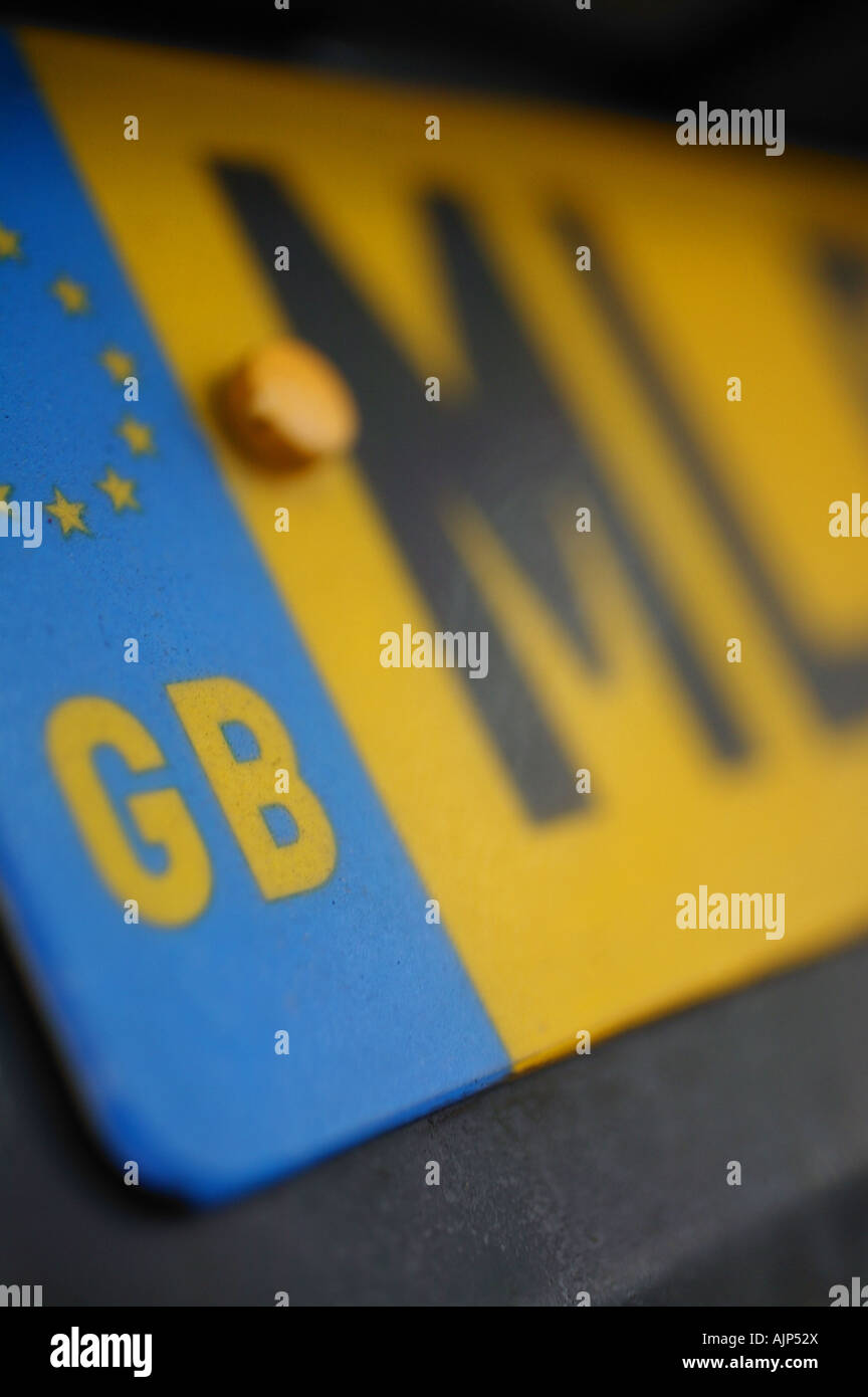 GB Number Plate close up Stock Photo - Alamy