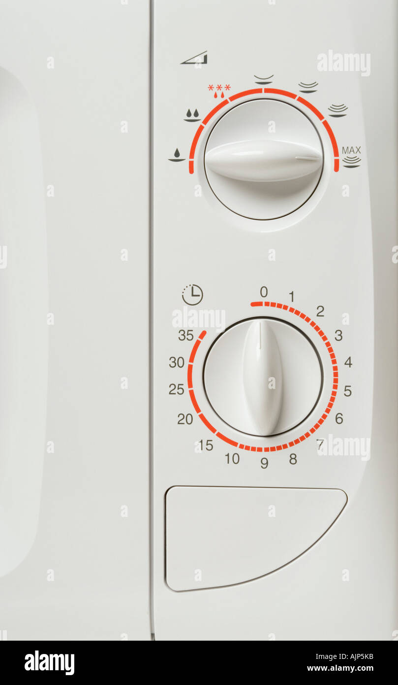MICROWAVE TOUCH MENU KNOB ON WHITE BACKGROUND Stock Photo - Alamy