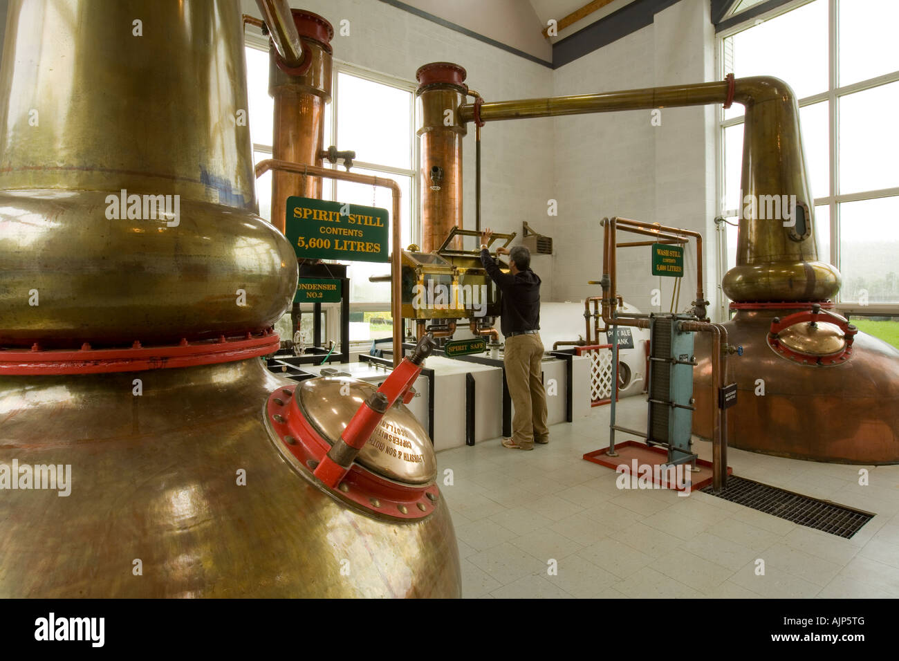 Stills used to make single malt whiskey Stock Photo - Alamy