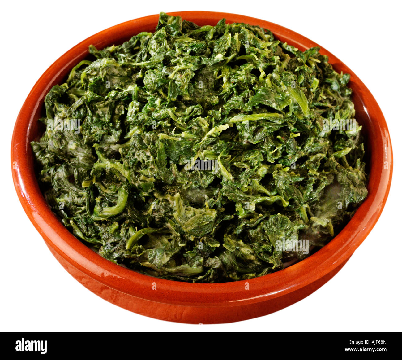 CREAMED SPINACH CUT OUT Stock Photo - Alamy