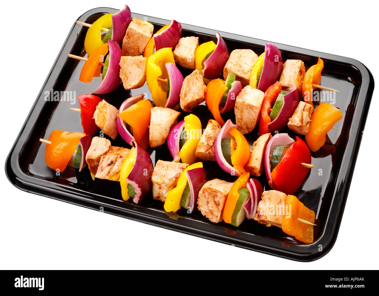 Vegetable kebabs on tray hi-res stock photography and images - Alamy