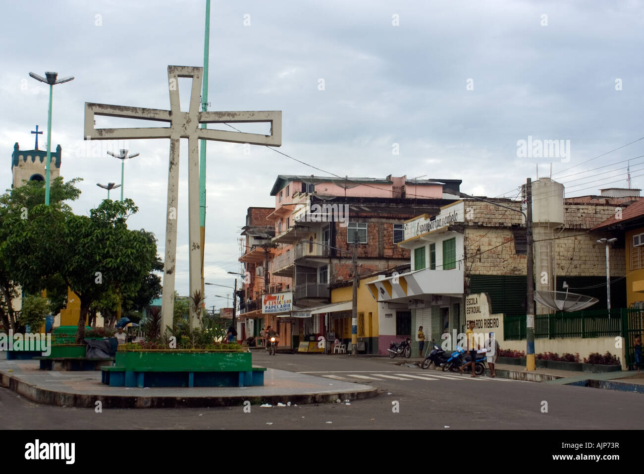 Religious cross in downtown Tefe Amazonas Brazil Stock Photo - Alamy