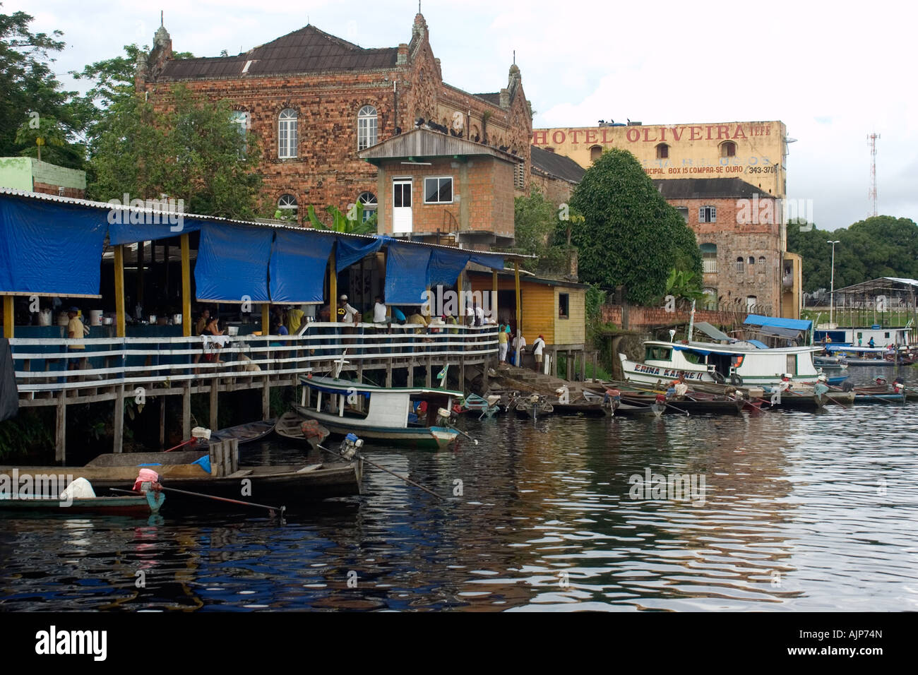 River skyline with main market on foreground Tefe Amazonas Brazil Stock ...