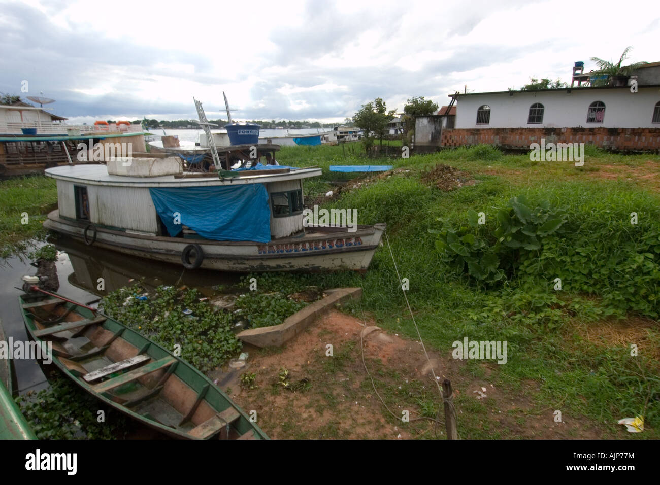 Village landscape near riverside Tefe Amazonas Brazil Stock Photo - Alamy