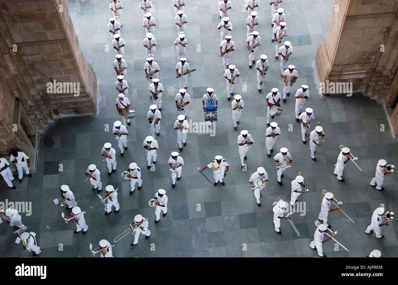 Marching band top view hi-res stock photography and images - Alamy