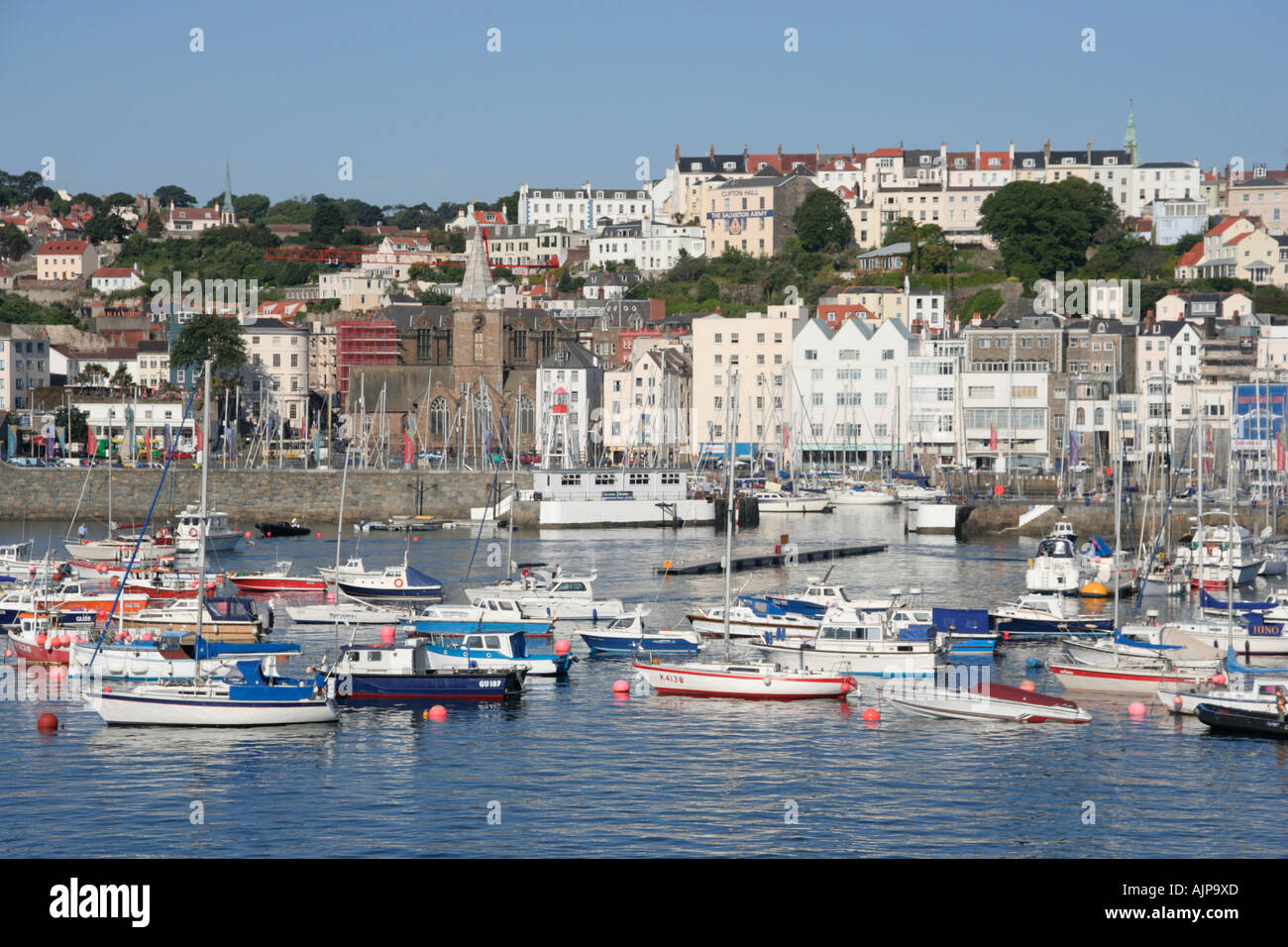 st peter's port marina yachts guernsey channel island summertime europe ...