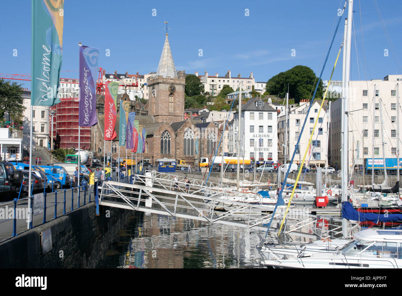 st peter's port marina yachts guernsey channel island summertime europe ...