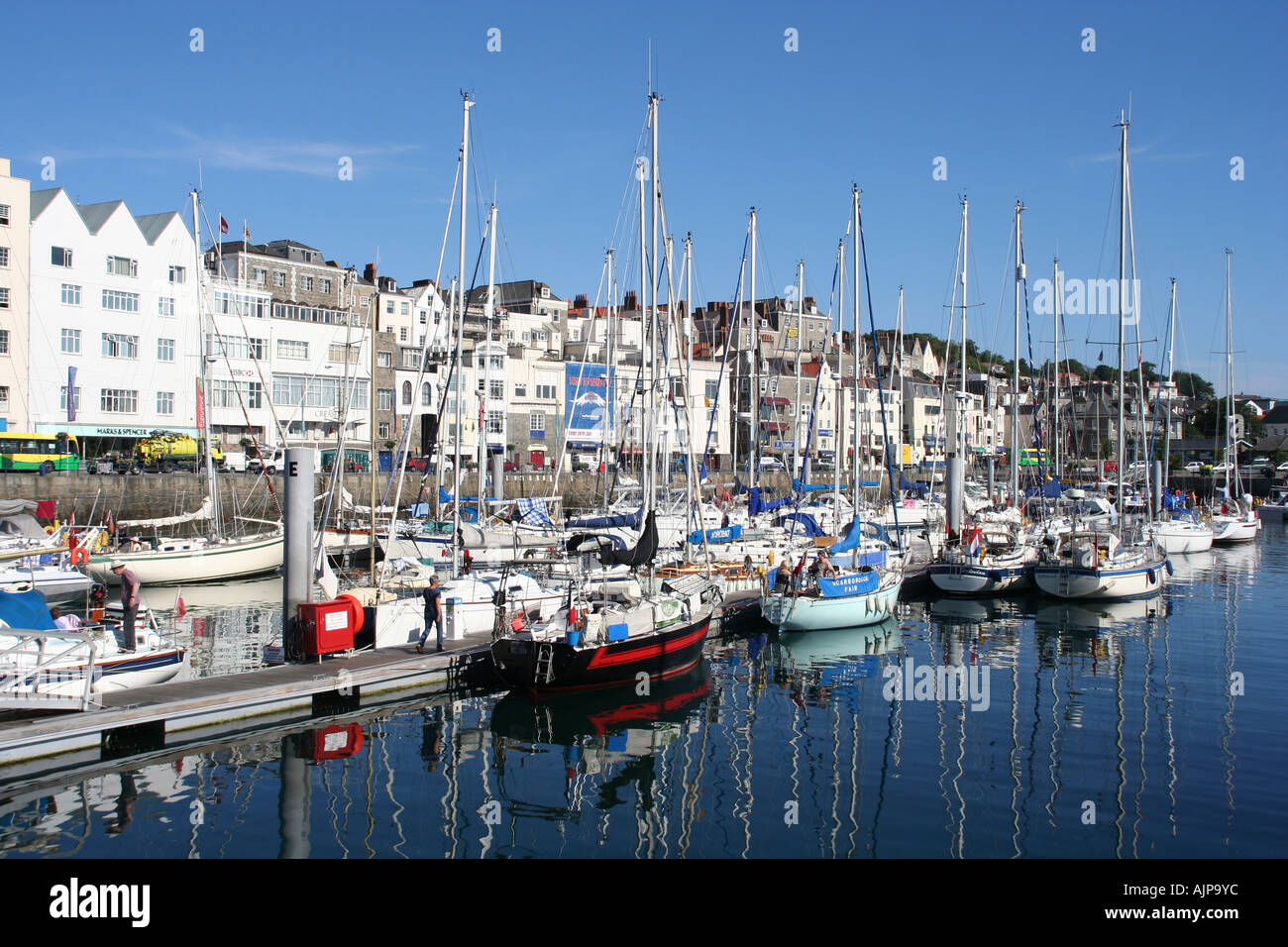 st peter's port marina yachts guernsey channel island summertime europe ...