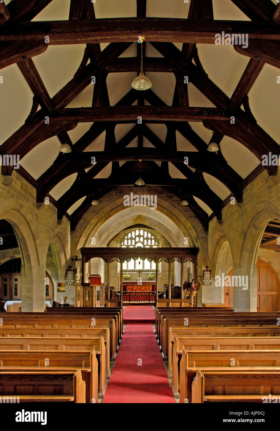 Interior looking East. Church of Saint Bartholomew, Barbon, Cumbria ...