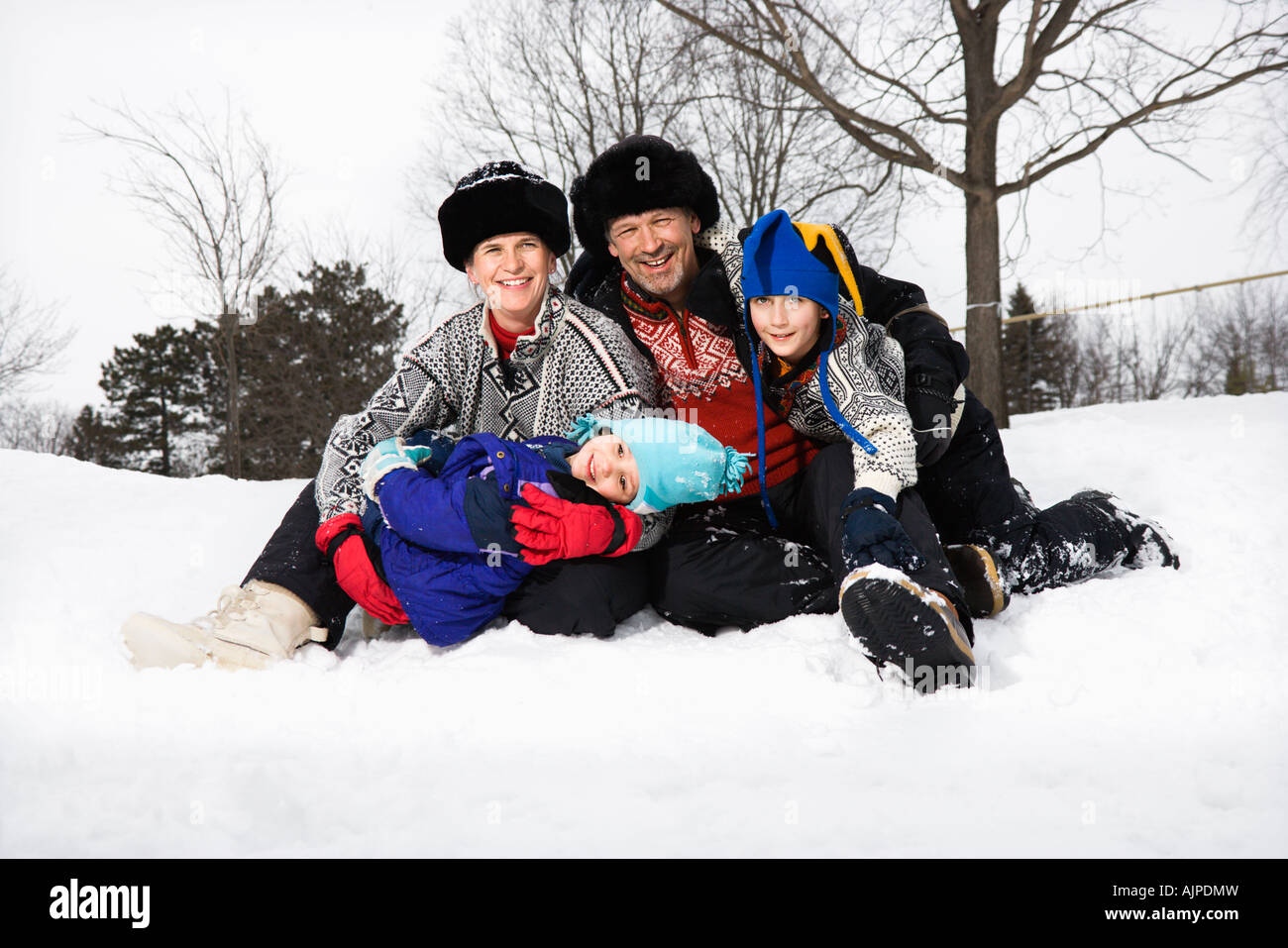 Smiling happy caucasian family hi-res stock photography and images - Alamy