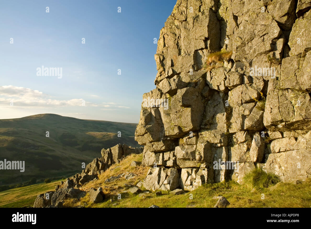 Housey Crag The Cheviots Northumberland England Stock Photo - Alamy
