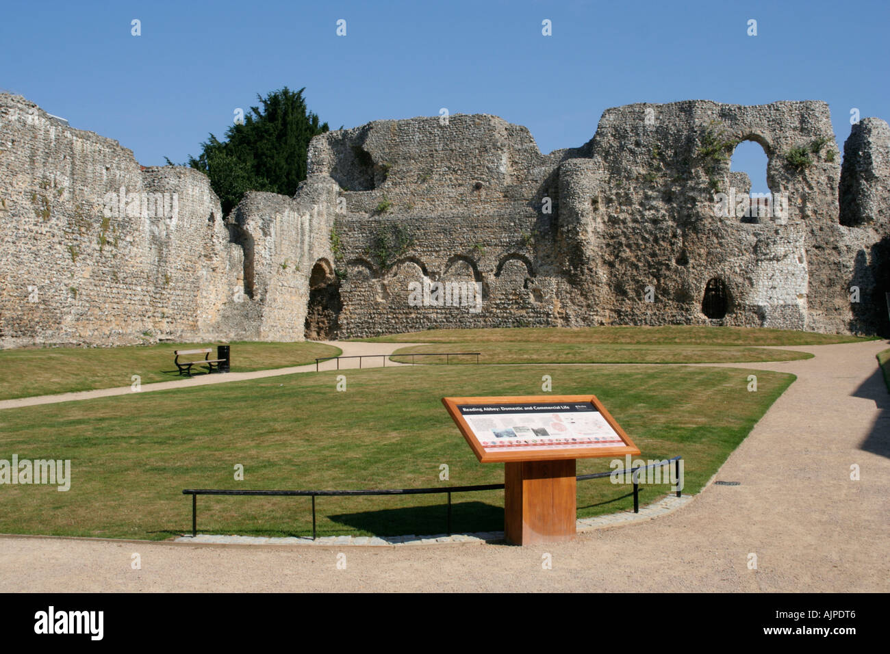 reading priory ruins city centre england gb uk Stock Photo - Alamy