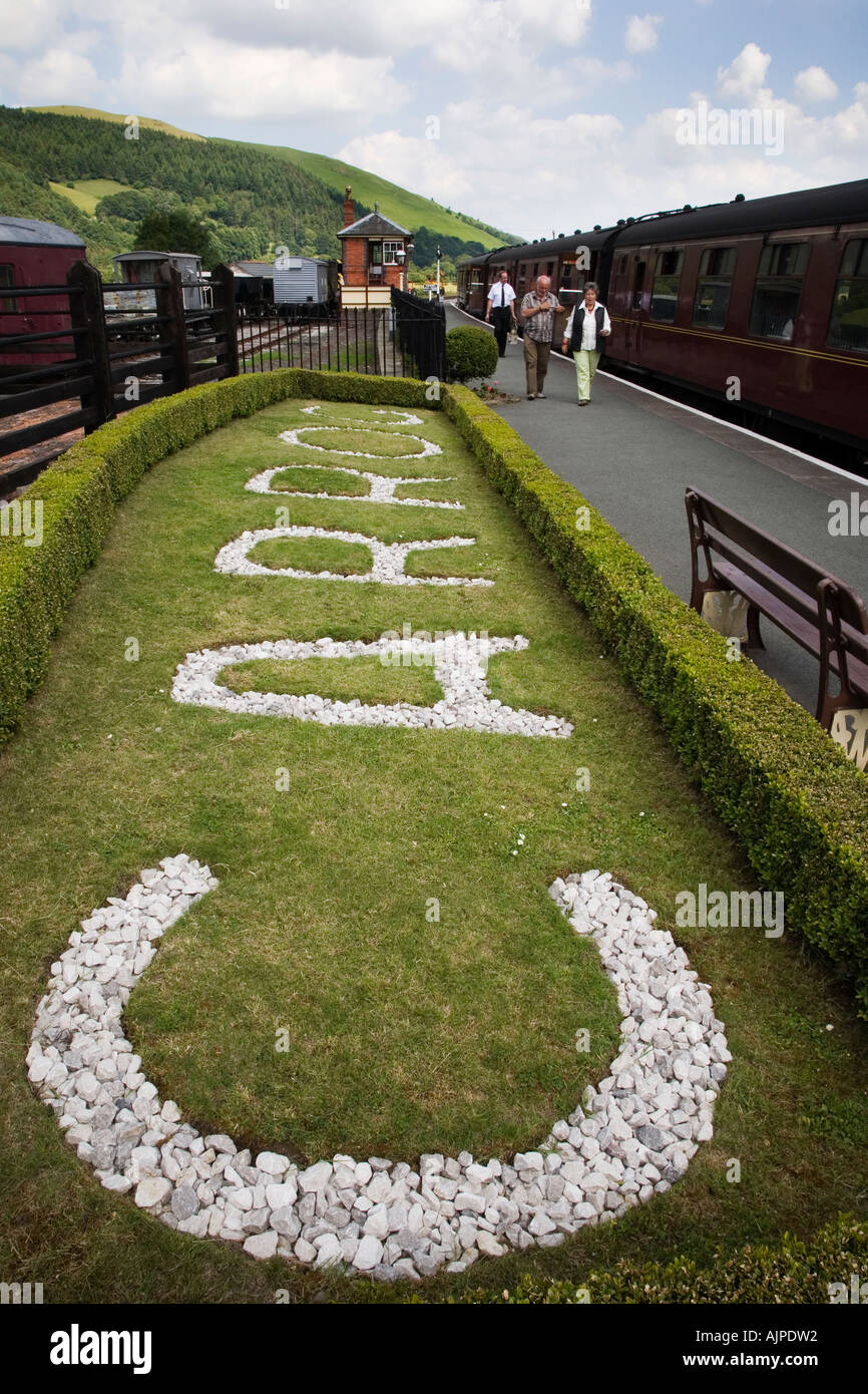 Arriving at Carrog Station on The Llangollen Railway Denbighshire North ...