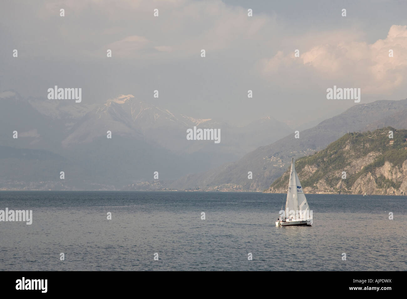 Sailing Yacht On Lake Como High Resolution Stock Photography and Images ...
