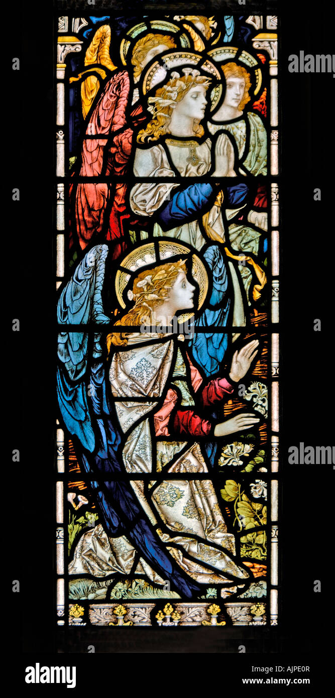 Detail of East window. Church of Saint Bartholomew, Barbon, Cumbria ...