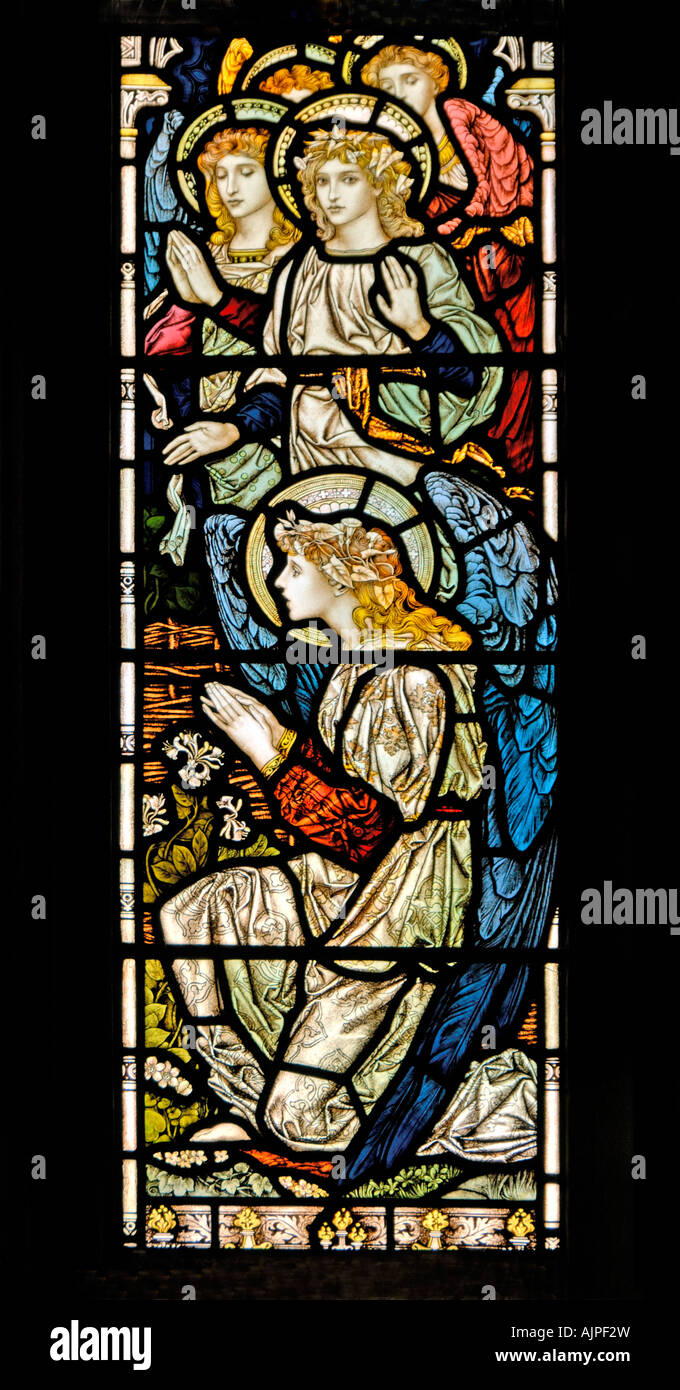 Detail of East window. Church of Saint Bartholomew, Barbon, Cumbria ...