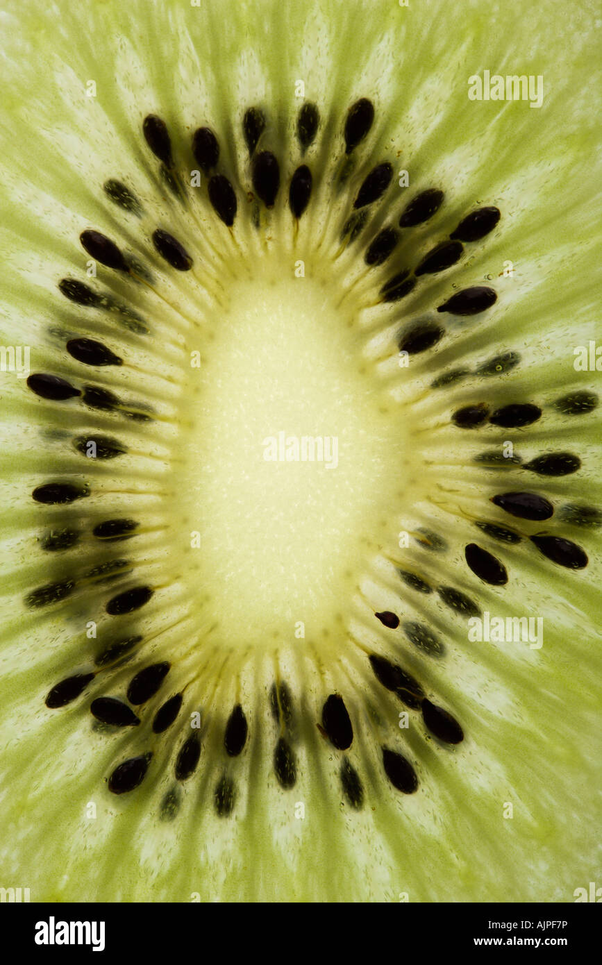 Close up of single kiwi fruit slice Stock Photo - Alamy
