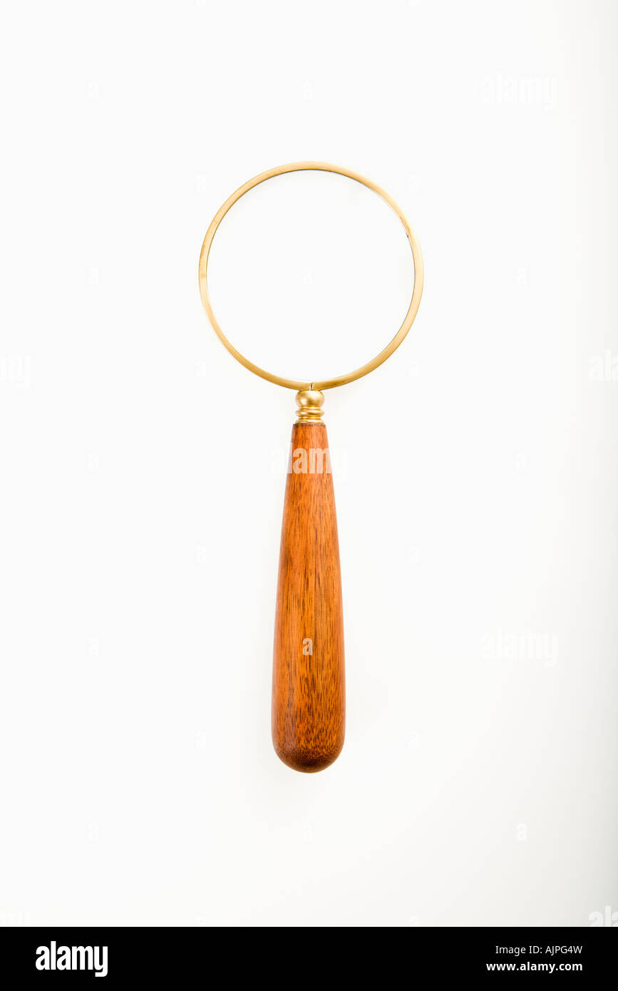 Studio shot of magnifying glass Stock Photo - Alamy