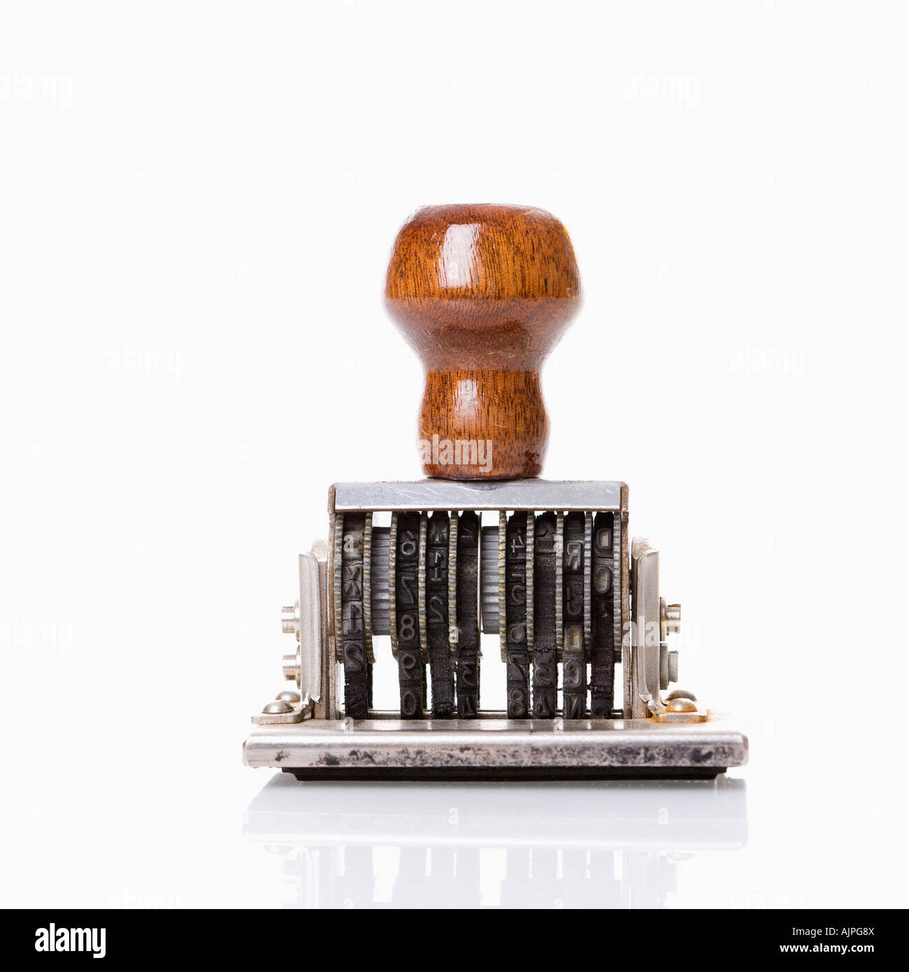 Rubber stamp tool to mark dates Stock Photo - Alamy