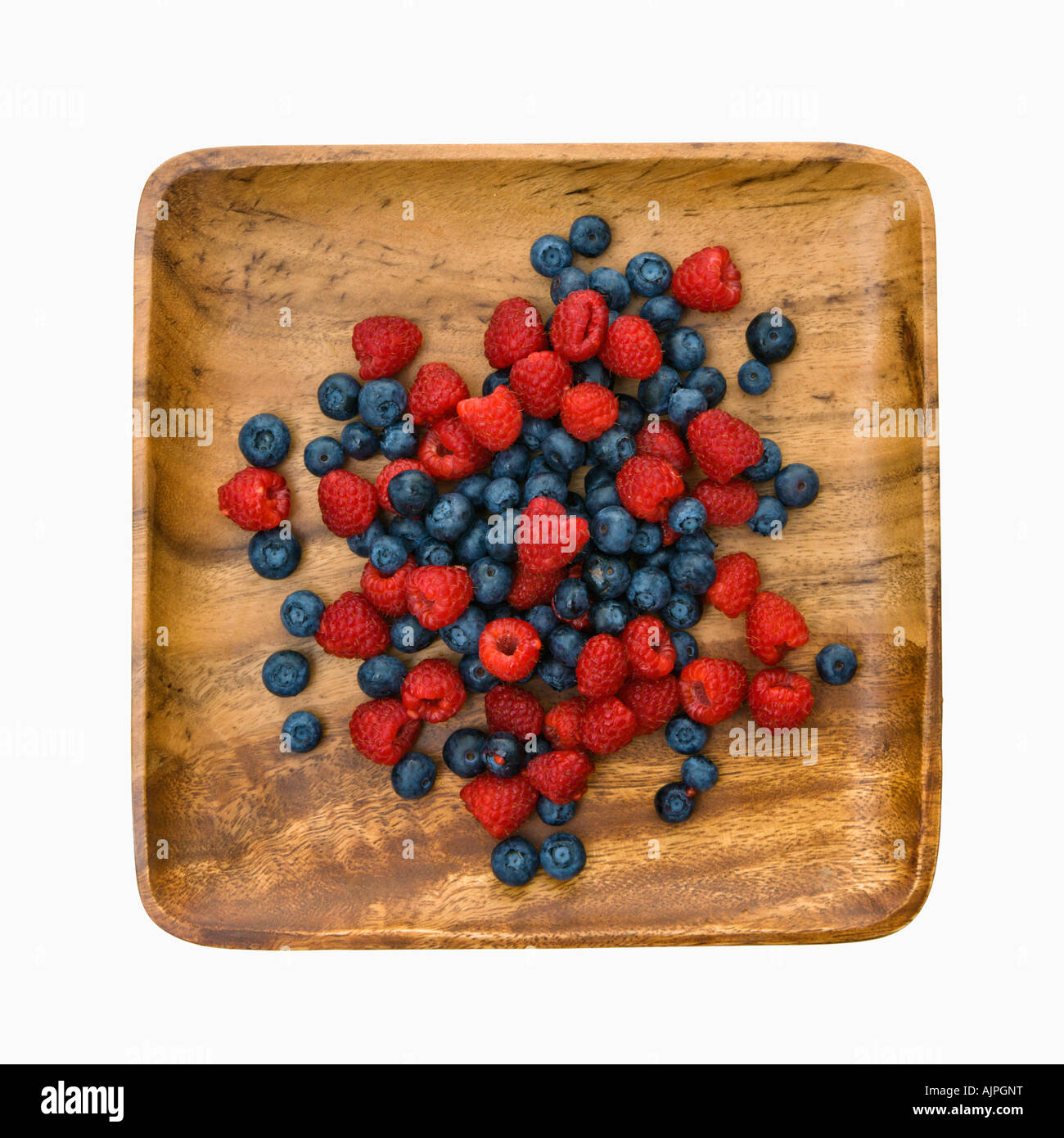 Platter of mixed blueberries and raspberries Stock Photo - Alamy